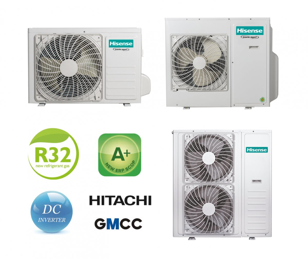 Išoriniai multi-split šildymo-kondicionavimo sistemų blokai Hisense AMW - Baltijos oras